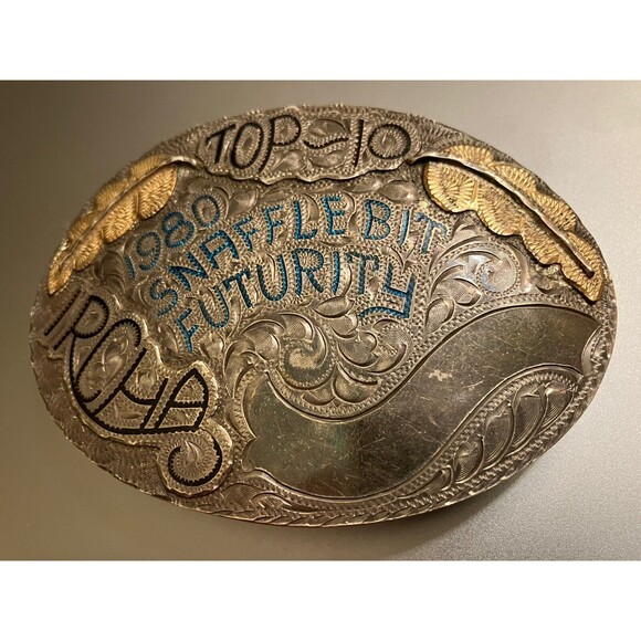 Vintage | Accessories | Snaffle Bit Futurity 98 Belt Buckle Top Ten ...